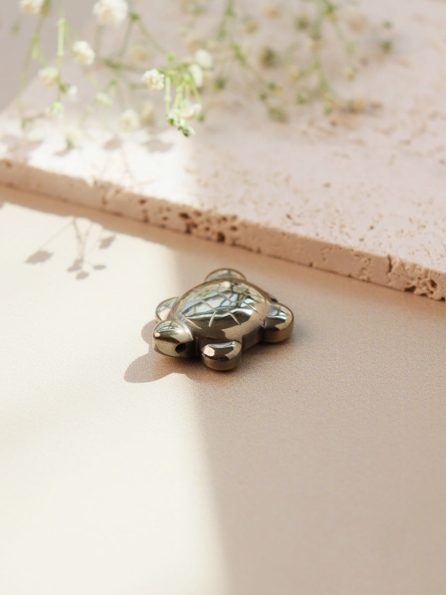 Pyrite Tortoise (Pocket size) – The Stardust Studio